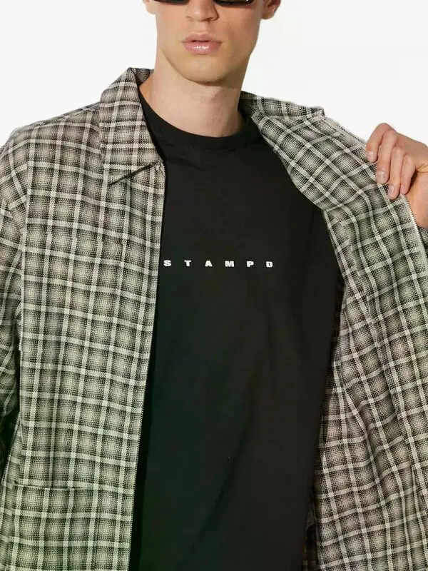 AWAKE NY Checked Zip-up Shirt Jacket