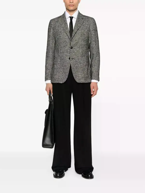 Tagliatore Textured Two-button Blazer - Black