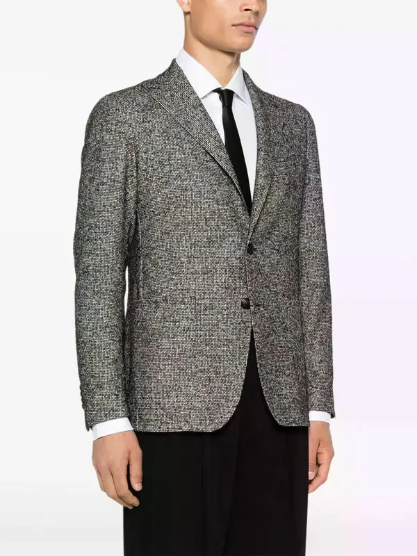 Tagliatore Textured Two-button Blazer - Black