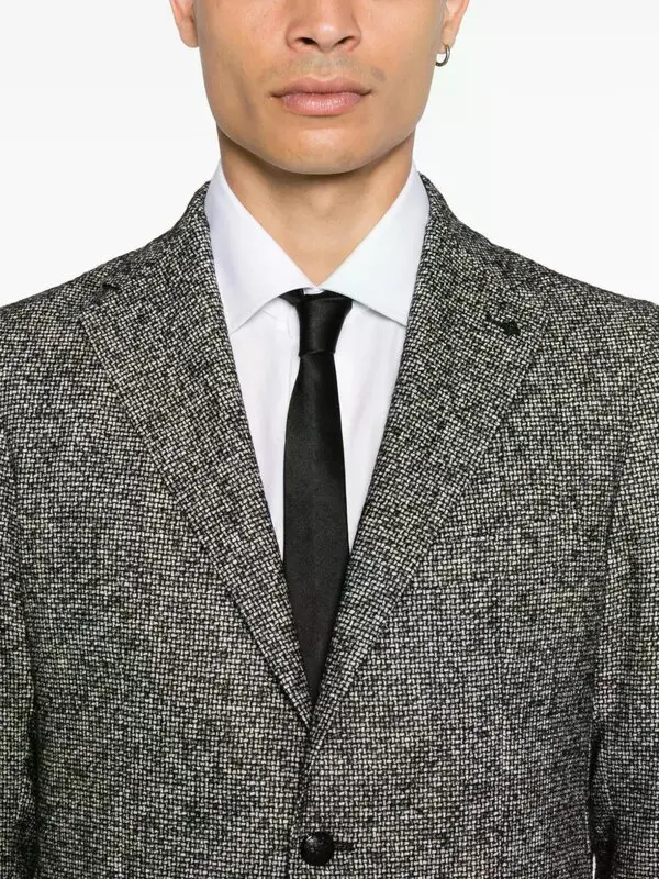 Tagliatore Textured Two-button Blazer - Black