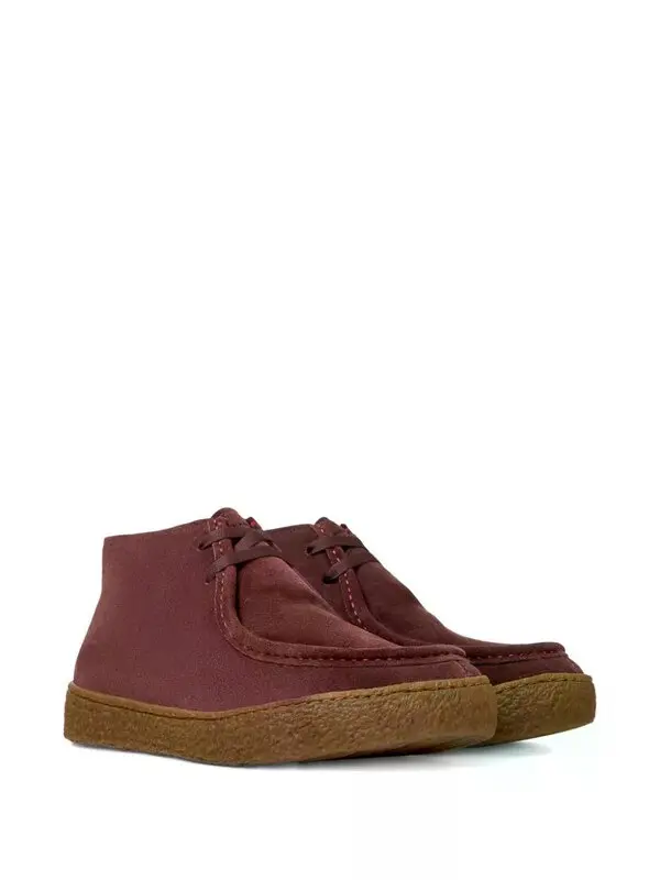 Camper Suede Lace-up Boots - Red