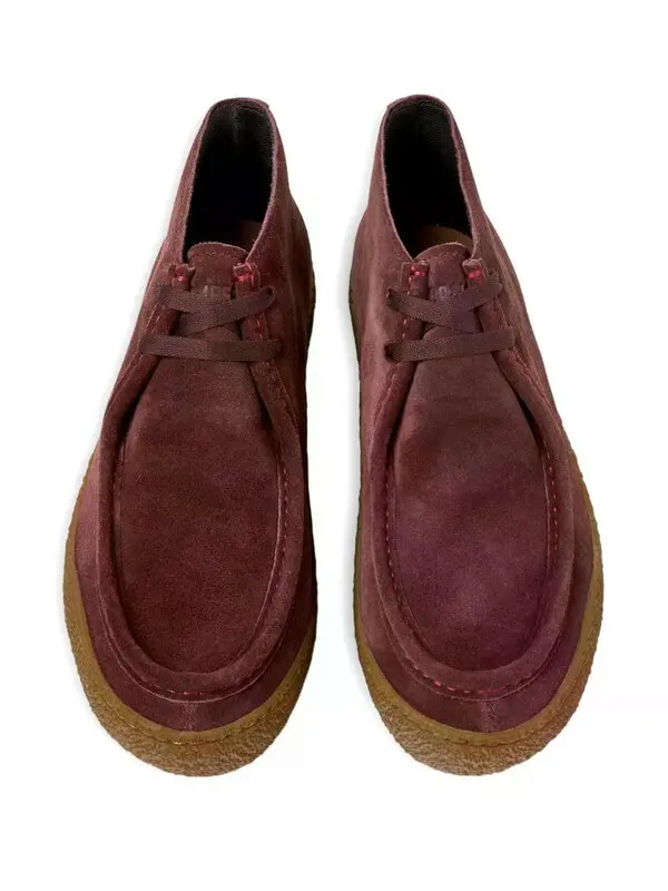 Camper Suede Lace-up Boots - Red