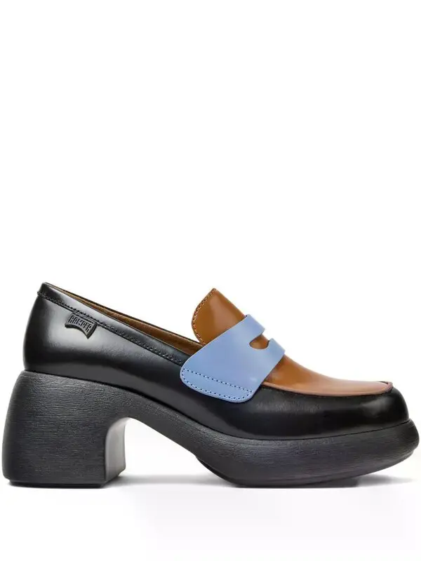 Camper Twins Leather Platform Loafers