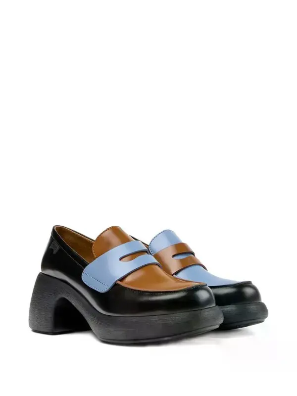 Camper Twins Leather Platform Loafers