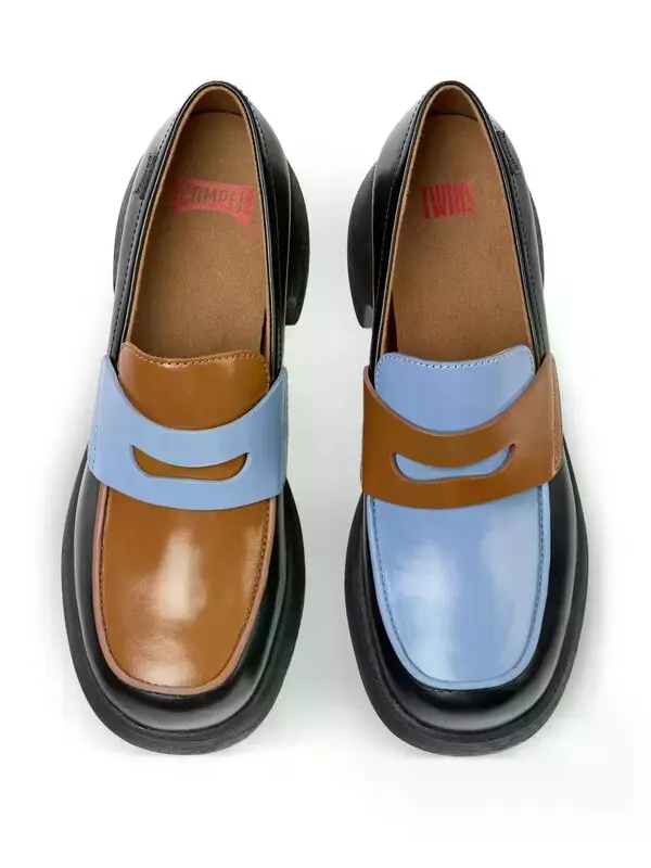 Camper Twins Leather Platform Loafers