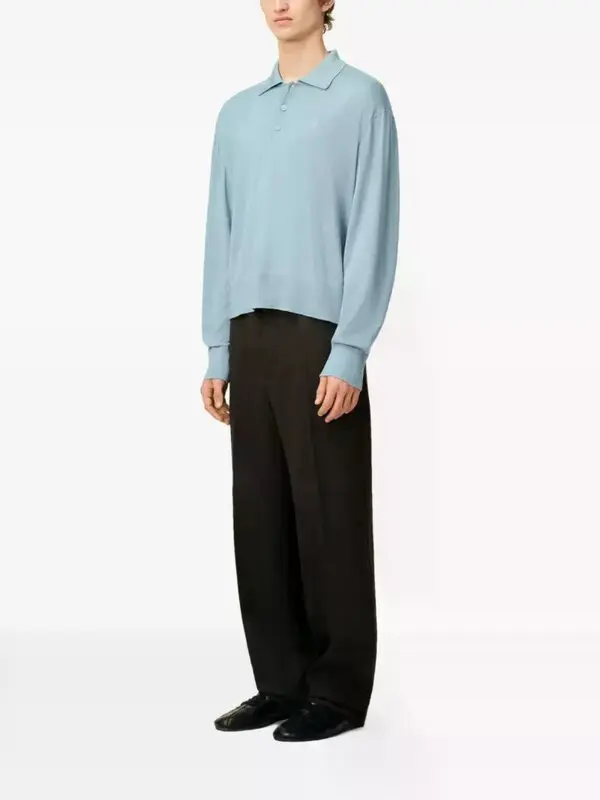 AMI Paris De Coeur Wool Polo Shirt