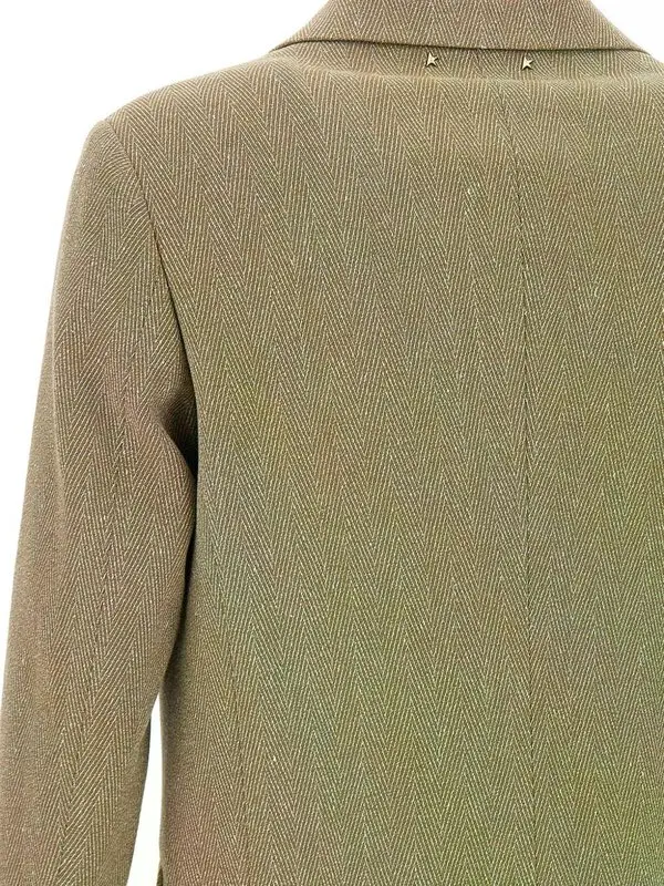 GOLDEN GOOSE Herringbone Notched-lapel Blazer - Brown
