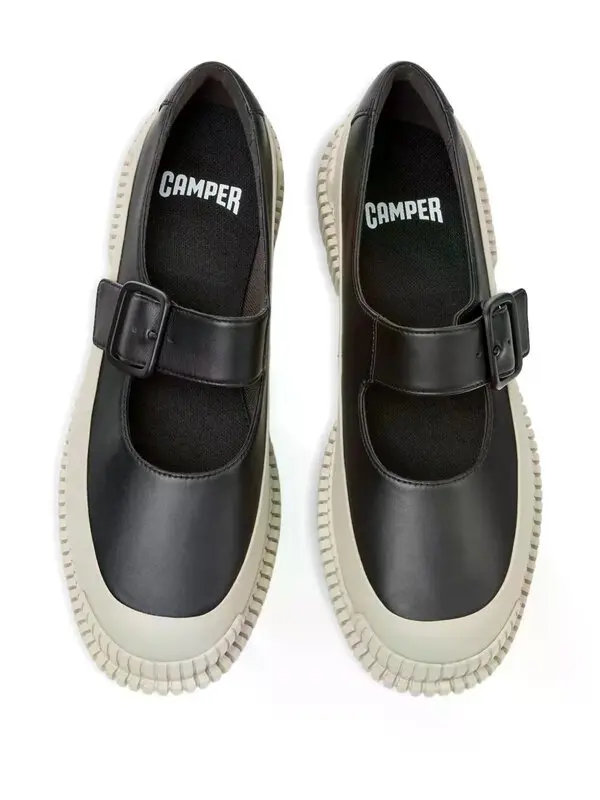 Camper Pix Buckled Leather Ballet Flats