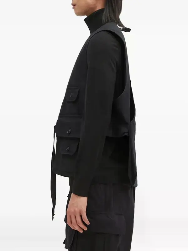 Engineered Garments Multi-pocket Belted Vest - Black