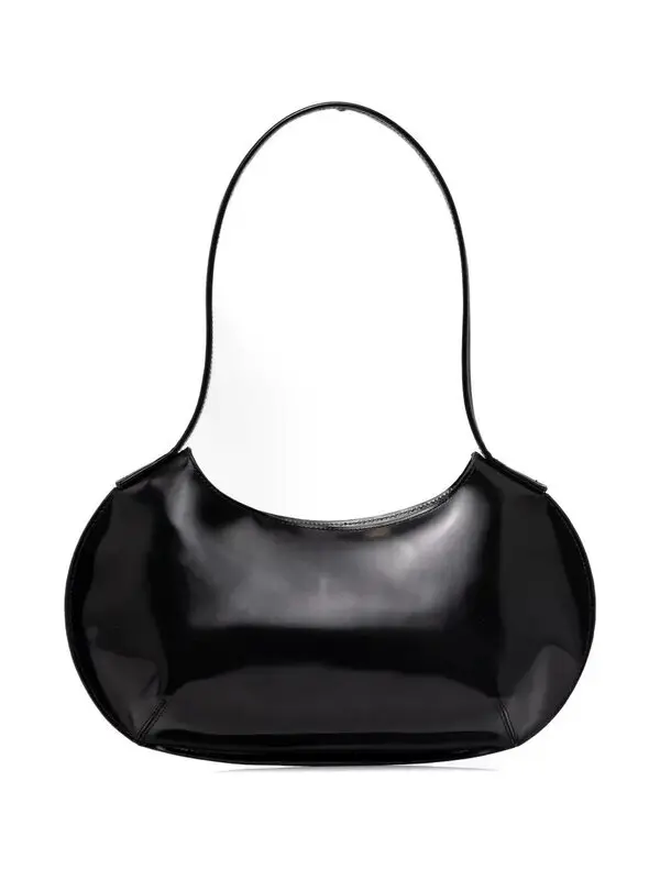 By Far Horner Leather Shoulder Bag - Black