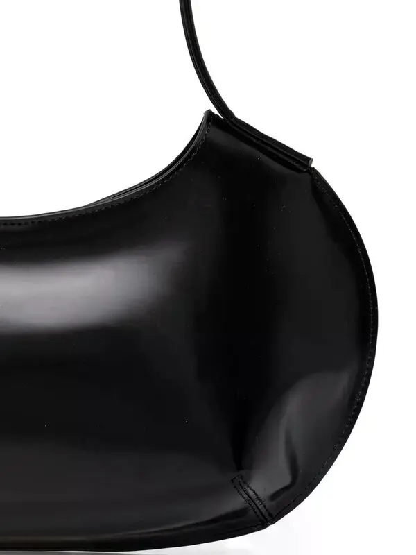 By Far Horner Leather Shoulder Bag - Black