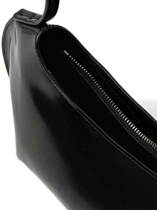 By Far Horner Leather Shoulder Bag - Black