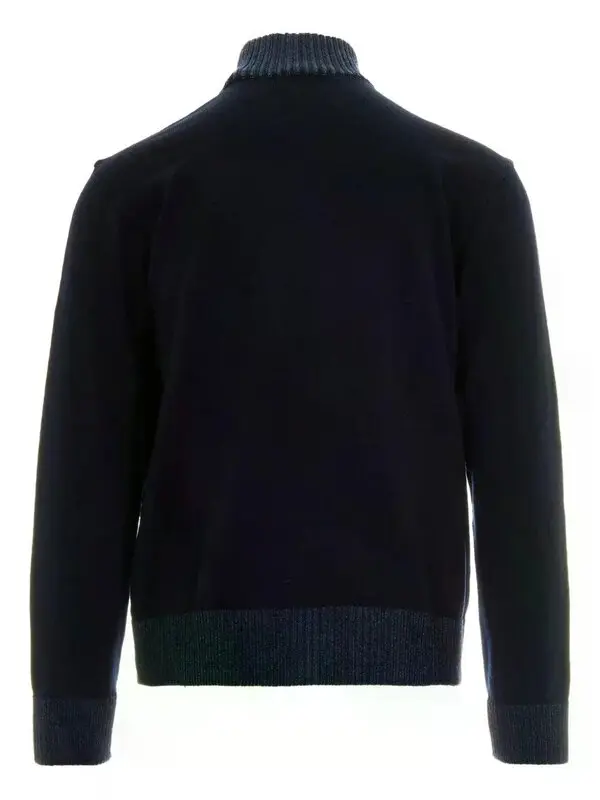 Paul & Shark Zipped Ribbed-hem Cardigan