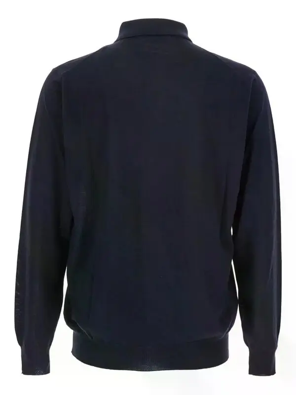LARDINI Virgin Wool Polo Shirt - Blue