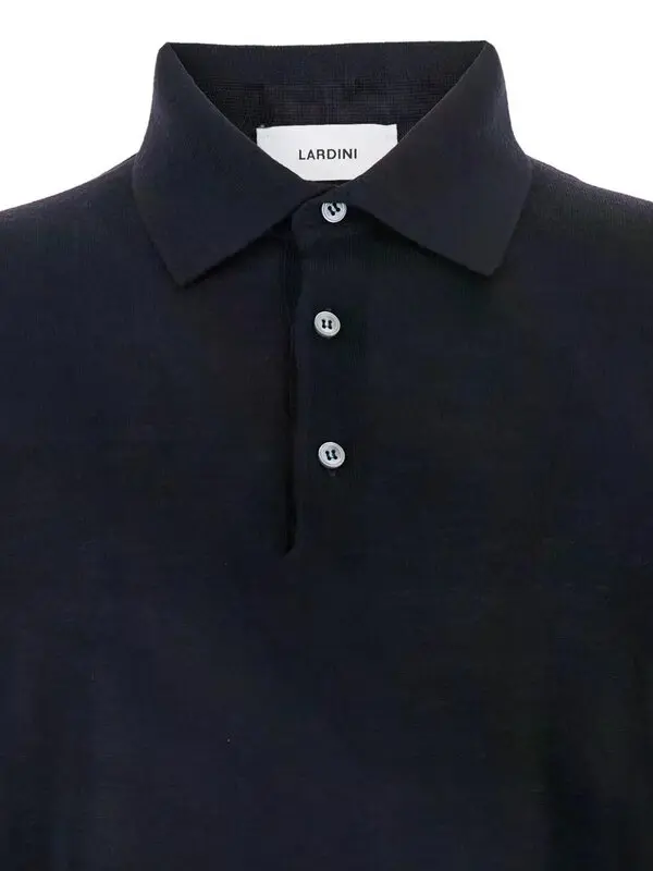 LARDINI Virgin Wool Polo Shirt - Blue
