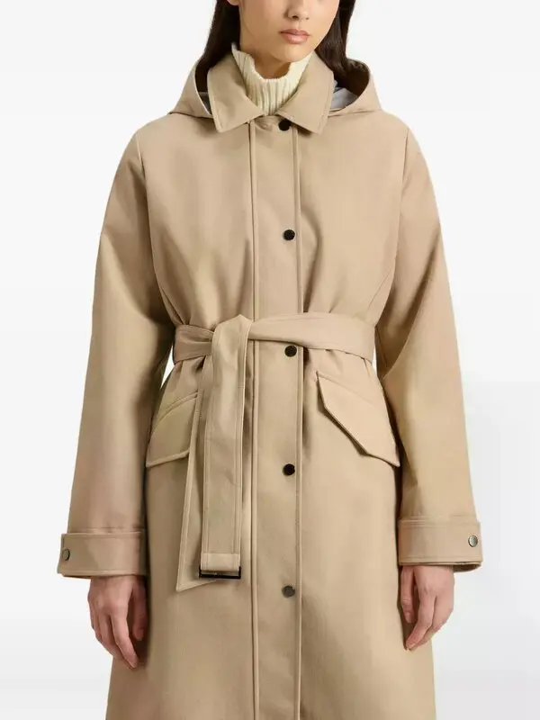 Woolrich Hooded Belted Trench Coat