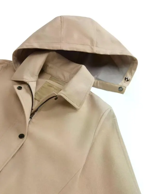 Woolrich Hooded Belted Trench Coat