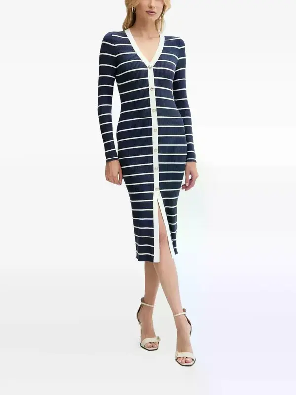 Guess Striped Button-front Dress