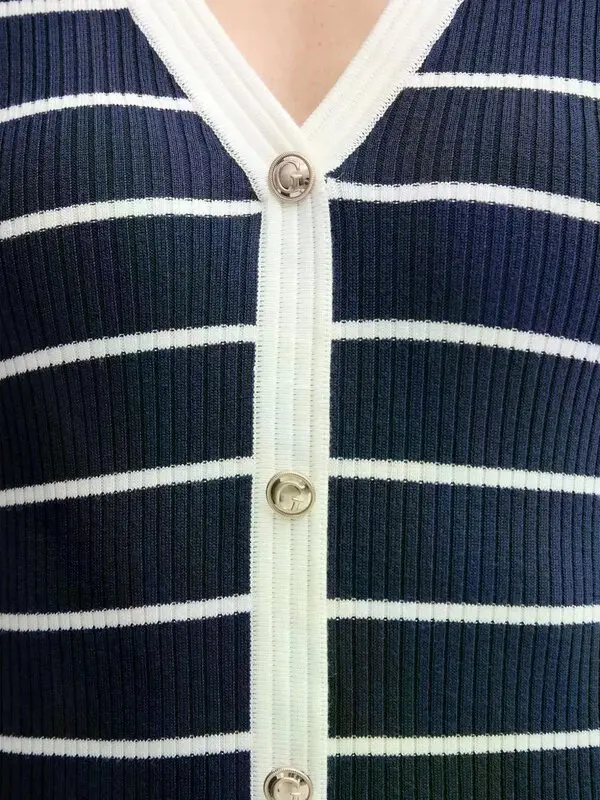 Guess Striped Button-front Dress