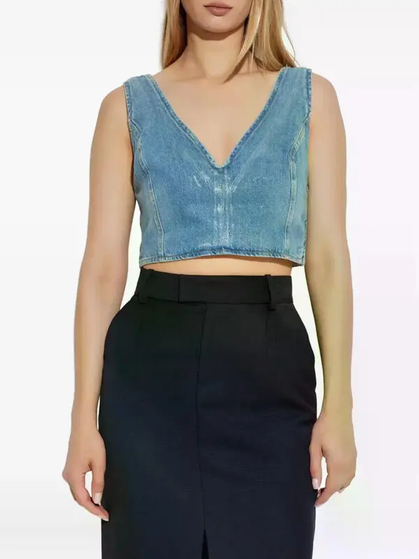 IRO PARIS V-neck Denim Top