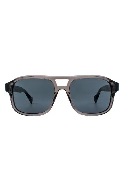 ALLSAINTS Enzo 54mm Aviator Sunglasses - Dark Crystal Grey