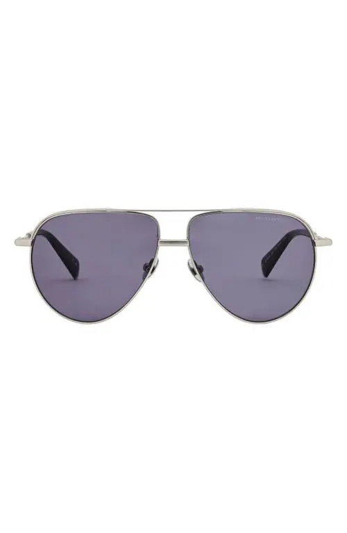 ALLSAINTS Murphy 58mm Aviator Sunglasses - Silver