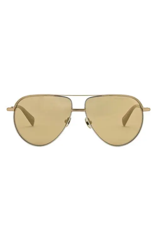 ALLSAINTS Murphy 58mm Aviator Sunglasses - Silver/gold