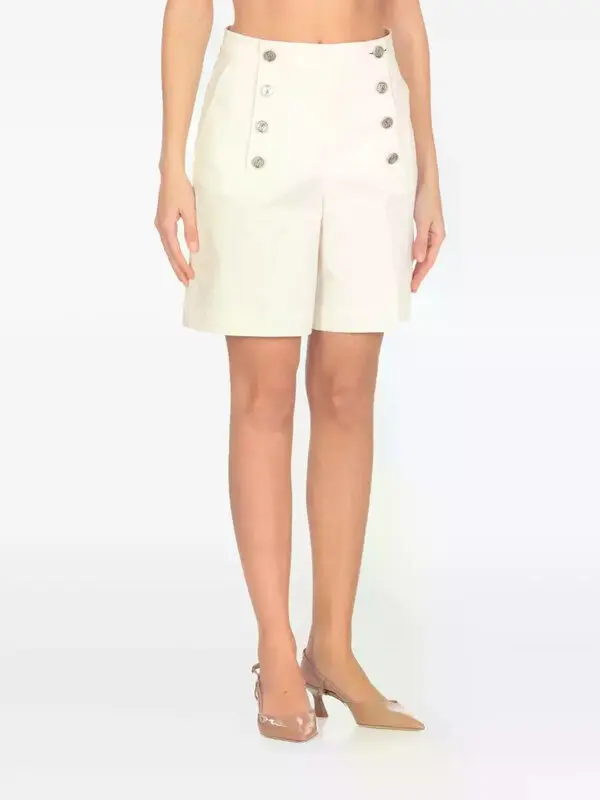 Etro Button-fastening High-waist Shorts - Neutrals