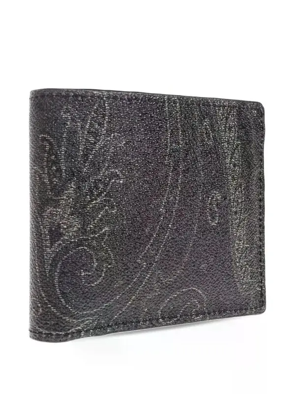 Etro Paisley-print Bi-fold Wallet - Black