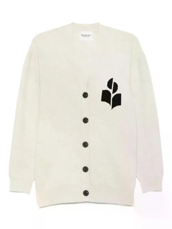 MARANT ETOILE V-neck Button Cardigan - Neutrals