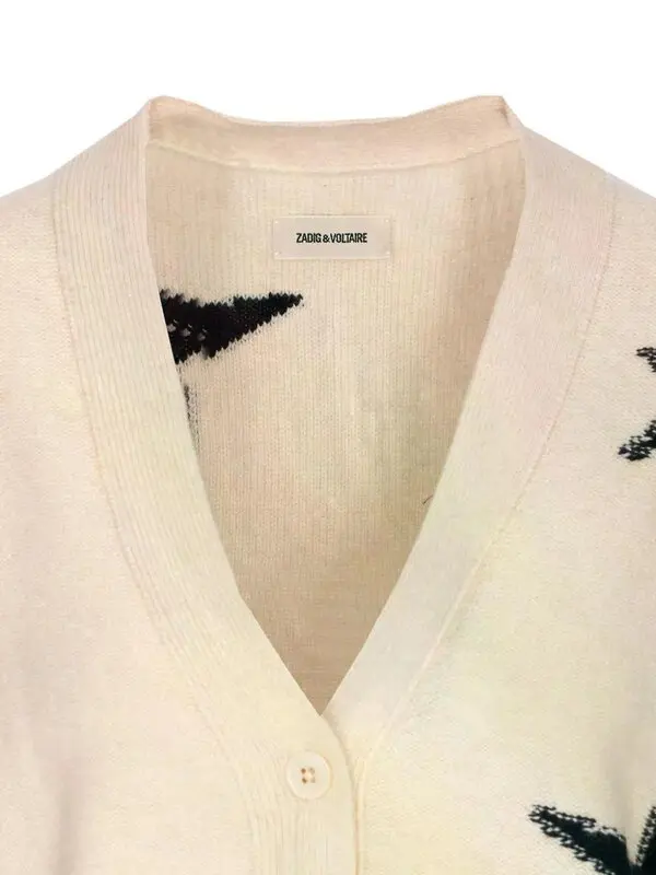 Zadig&Voltaire Star Intarsia Cashmere Cardigan