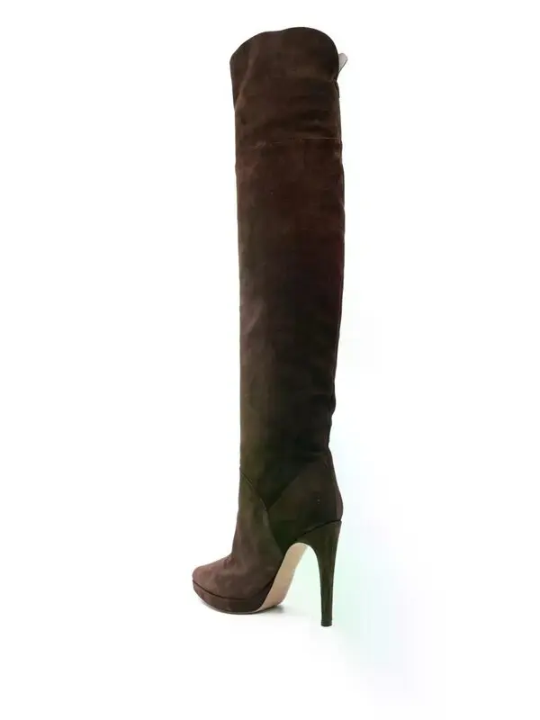 Casadei 100mm Suede Knee-high Stiletto Boots