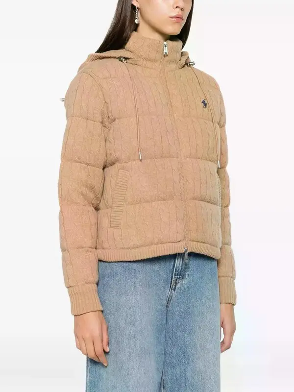 Polo Ralph Lauren Cable-knit Quilted Jacket - Neutrals