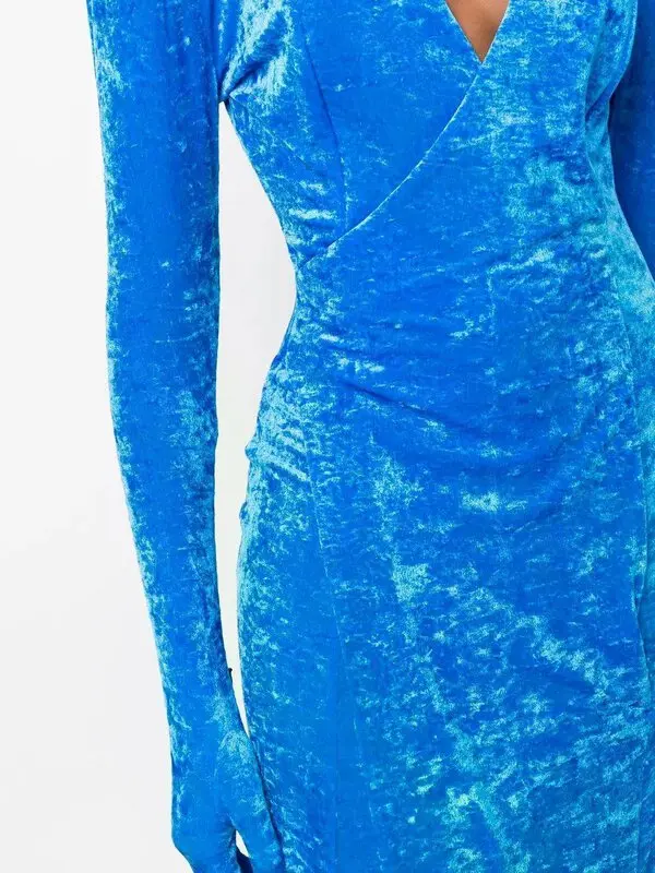 Vetements Padded-shoulder Gown - Blue