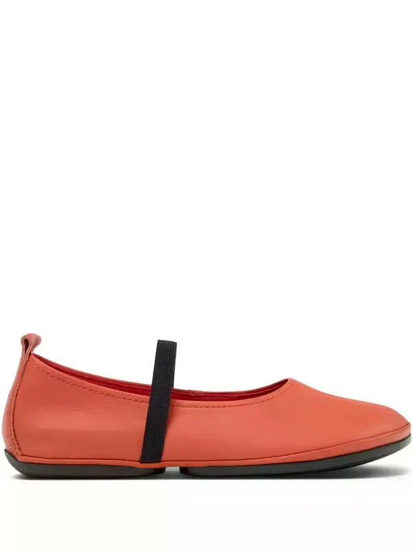 Camper Elastic-band Leather Ballet Flats