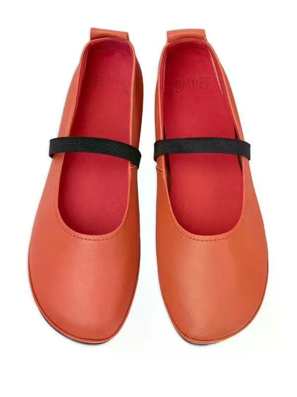 Camper Elastic-band Leather Ballet Flats