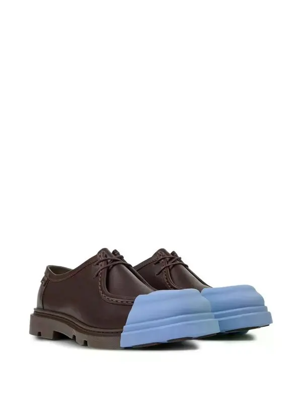 Camper Leather Lace-up Shoes With Rubber Toe Cap