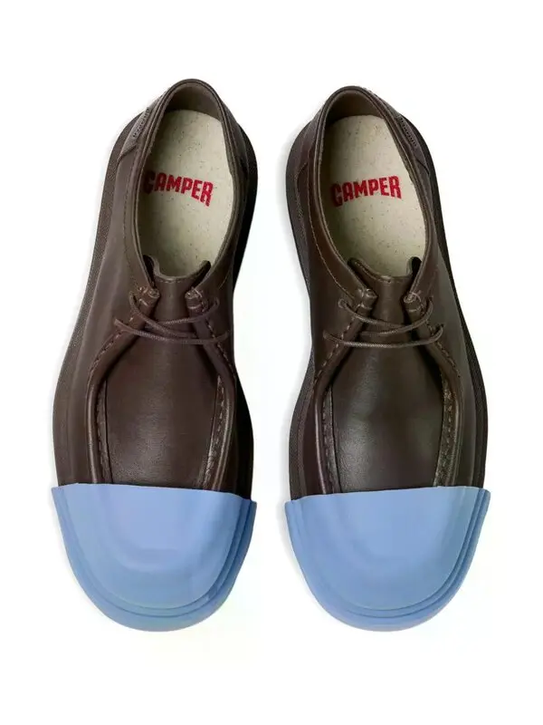 Camper Leather Lace-up Shoes With Rubber Toe Cap