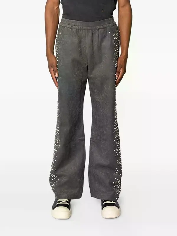 BIRTH OF ROYAL CHILD Pearl-embellished Track Pants - Grey