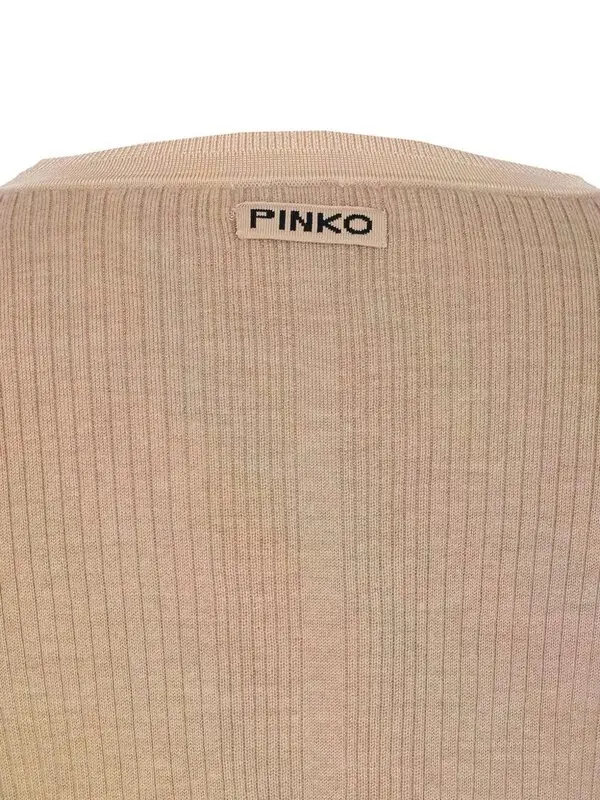 Pinko Ribbed V-neck Cardigan