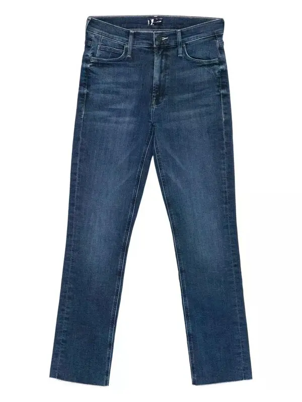 MOTHER Mid-rise Jeans With Frayed Hem