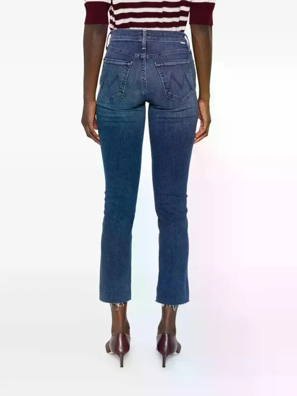 MOTHER Mid-rise Jeans With Frayed Hem
