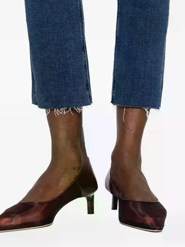 MOTHER Mid-rise Jeans With Frayed Hem