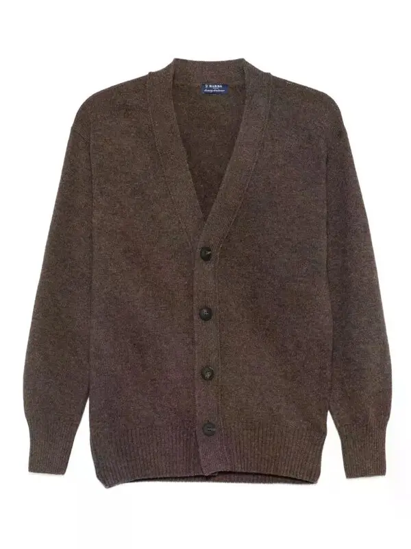 BARBA NAPOLI V-neck Cardigan - Brown