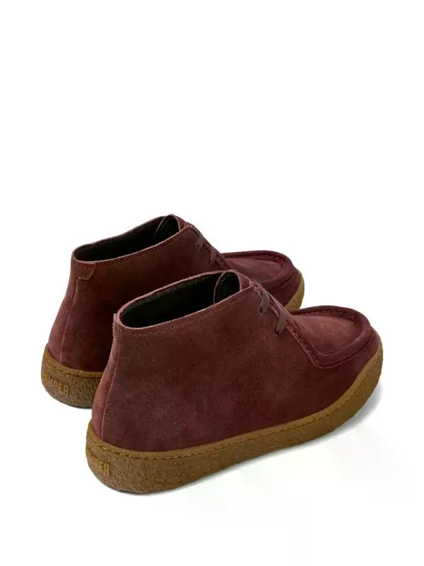 Camper Lace-up Boots - Red