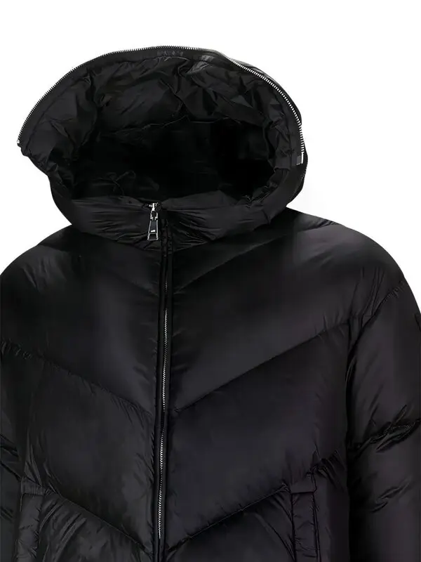 Add Hooded Chevron-quilted Down Jacket
