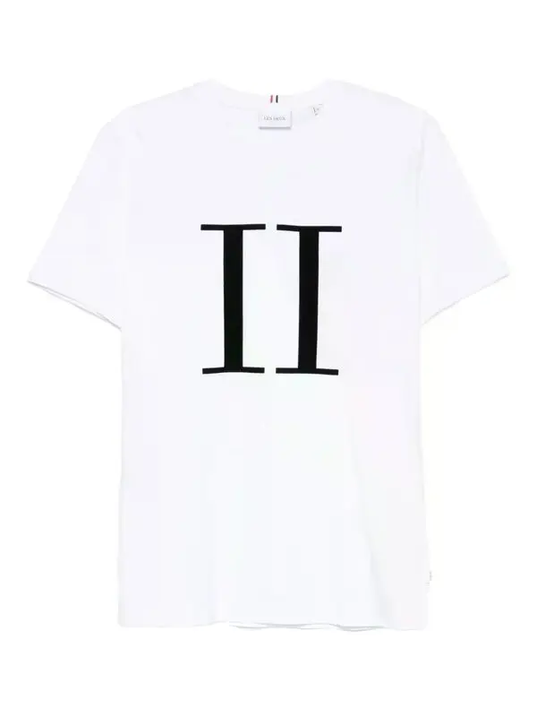 LES DEUX Roman Numeral Cotton Tshirt - White