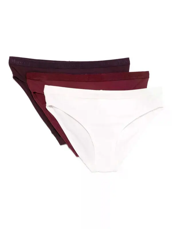 Marc O'polo Elasticated-waistband Logo Briefs - Red