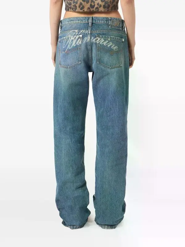 Blumarine Logo-print Jeans - Blue