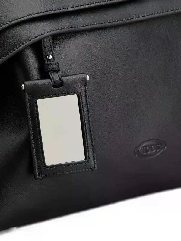 TOD'S Leather Shoulder Bag With Flap Detail